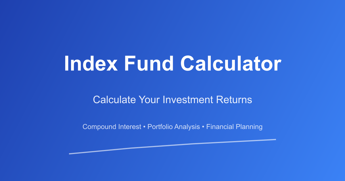 Index Fund Calculator - Calculate Investment Returns & Compound ...